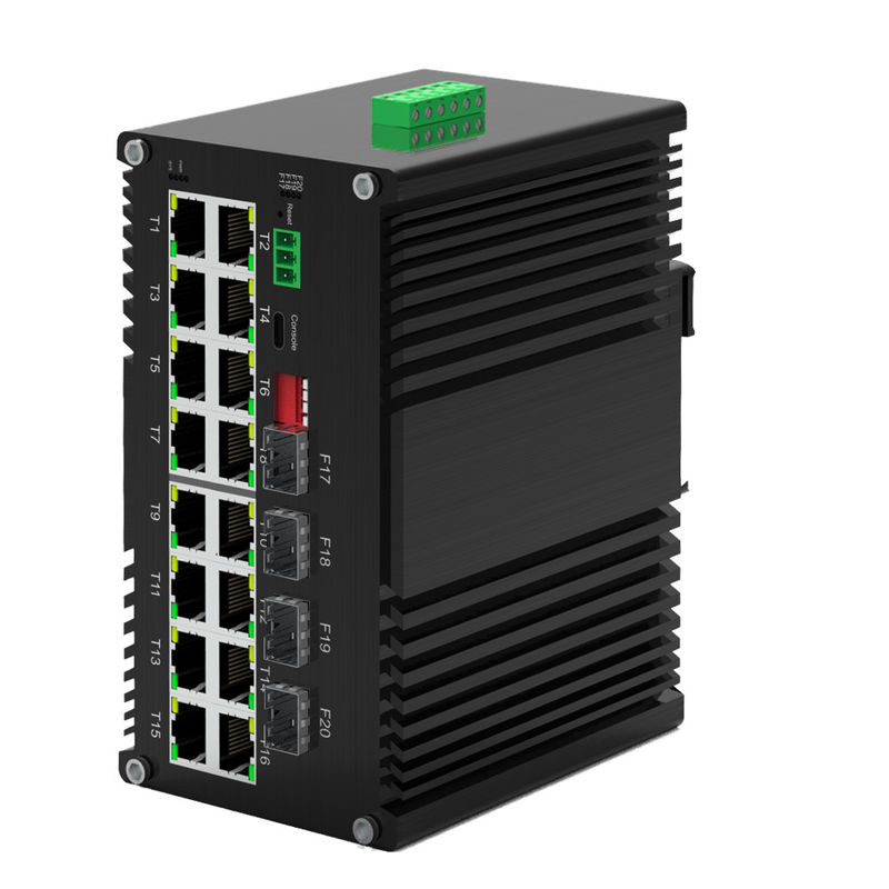 Industrial Gigabit Managed Switch 16 Port 10/100/1000T 802.3at PoE z 4 portami 1000X SFP